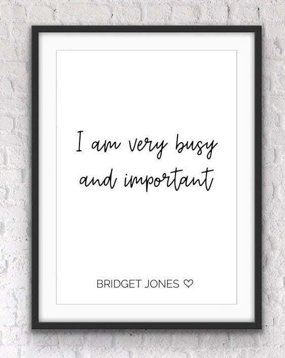 BDP-50 Wall Art Posters Bedroom Funny Quotes "I am very busy and impor ...