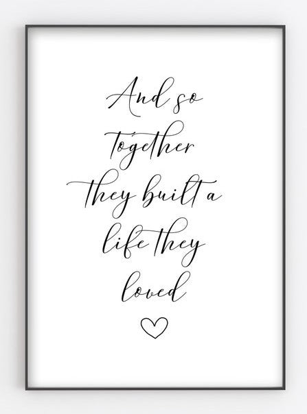 BDP-64 Wall Art Posters Bedroom Funny Quotes "a life they loved ...