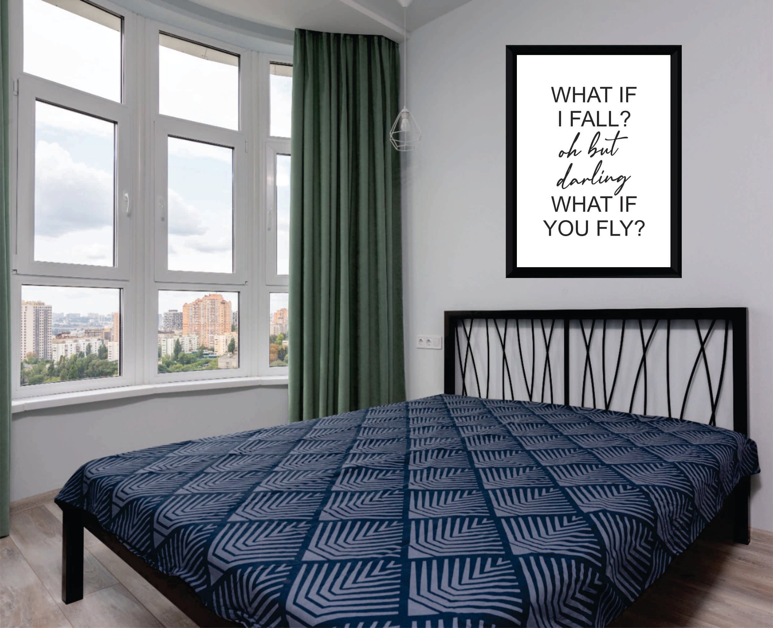 BDP-52 Wall Art Posters Bedroom Funny Quotes "WHAT IF YOU Fly ...